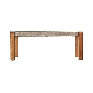 SEI Furniture Brendina Outdoor Glass-Top Cocktail Table, Natural