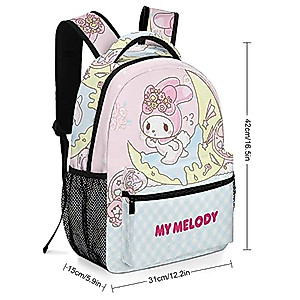 IFMAXCOX M-y Melody backpack school bag withe side pokect large suitable for hiking camping picnic