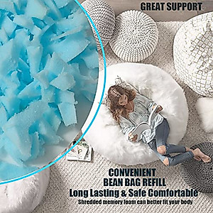BOXIN Bean Bag Filler,10 LBS Shredded Memory Foam Filling for Bean Bag Refill Pillow Dog Bed Chairs Ottoman Couch Cushion Stuffed Animals Arts Crafts
