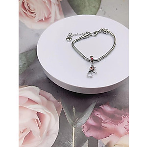 GMXLin Stethoscope Heart Dangle Charm for Pandora Bracelets Red Cross Dangle Bead for Mom Sister Nurse Doctor Birthday Graduation Gift