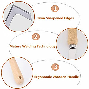 goldhik Crack Weeder, 8.7" Stainless Steel Crevice Weeding Sickle Manual Weeder Lawn Yard Garden Sidewalk Tool