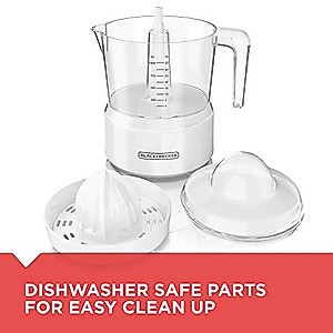 BLACK+DECKER 32oz Citrus Juicer, White, CJ650W,Small
