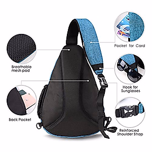 WATERFLY Sling Bag Crossbody Backpack: Over Shoulder Daypack Casual Cross Chest Side Pack