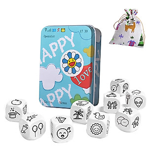 Bells Happy Story 9 Cubes Bundle Dices - A Happy Trip Telling and Oral Language Dice 54 Images Unlimited Stories Combination Iconic Storytelling Game Imaginative Play for Kids