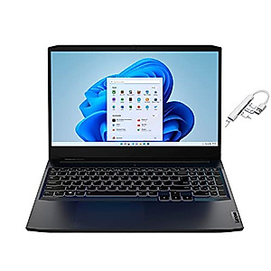 Lenovo IdeaPad 3 15.6“ FHD LED Gaming Laptop | 11th Gen Intel Core i5-11300H | NVIDIA GeForce RTX 3050 | Backlit Keyboard | Windows 11 | with USB3.0 HUB Bundle (Black, 8GB RAM | 256GB SSD)