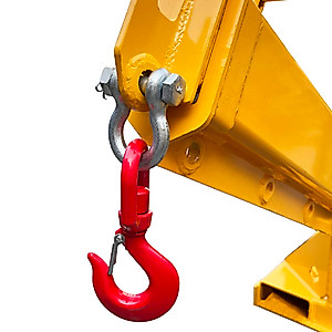INTBUYING Forklift Jib Boom Crane, 6600LB/3T Forklift Mobile Crane, Forklift Lifting Hoist with 63-98in Length Crane Boom, Truss Hoist Jib Boom, Hook Extension Attachment for Towing and Handling