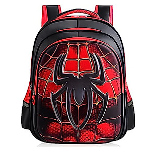 Zrutpim Lightweight Waterproof School Backpack for Kids,3D Cartoon Kids Backpack for School Boys Girls Kindergarten Elementary Toddler Backpack(red)