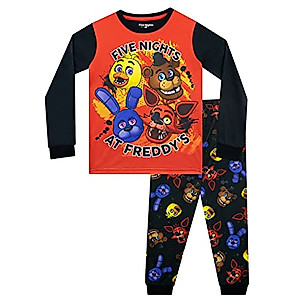Five Nights at Freddy's Boys FNAF Pajamas Red Size 8