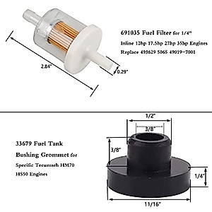 HPENP Cut-Off Fuel VALVES For Scag 2-Way 1/4" Barbs Steel Fuel Oil Gas Petcock in Line Valve 482212, E633347, 1-633347, Husqvarana 539102679 with Fuel Filter Kit