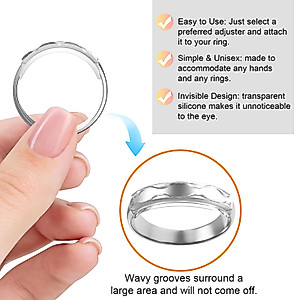Ring Sizers for Loose Rings Ring Guards for Loose Rings Fit Any Rings, Invisible Ring Size Adjuster Never Sliding Off and Spinning