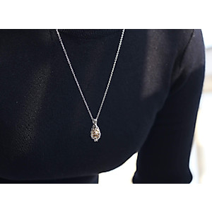 Fanmlilfe HEDQFM 2 PCS Essential Oil Diffuser Necklace with a Gift Box,Hollow Ball and Teardrop Aromatherapy Pendant Locket Necklace with Adjustable Chain and Colored Lava Stone for Women