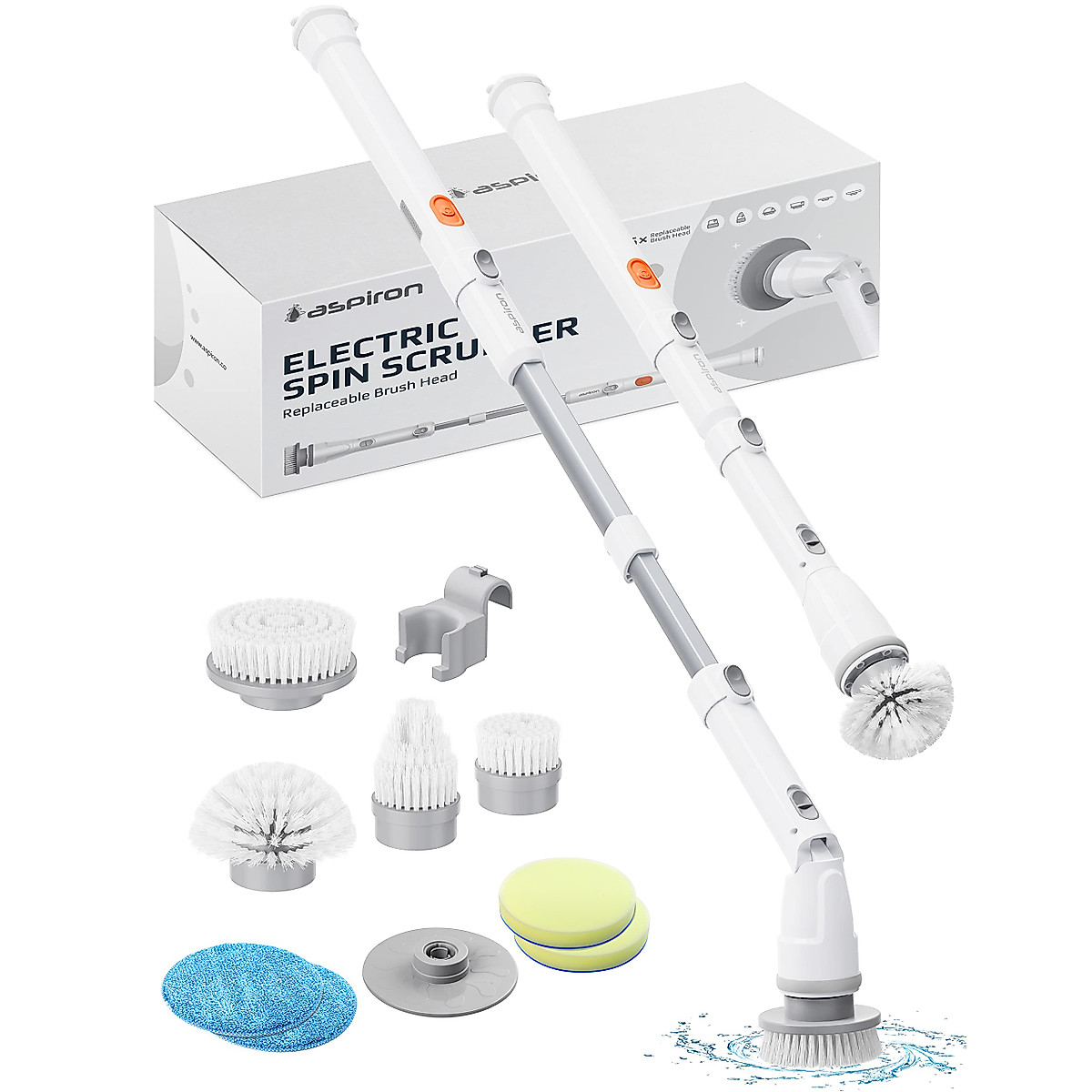 Electric Spin Scrubber, Aspiron Cordless Electric Scrubber & Stardrops - The Pink Stuff - The Miracle All Purpose Cleaning Paste