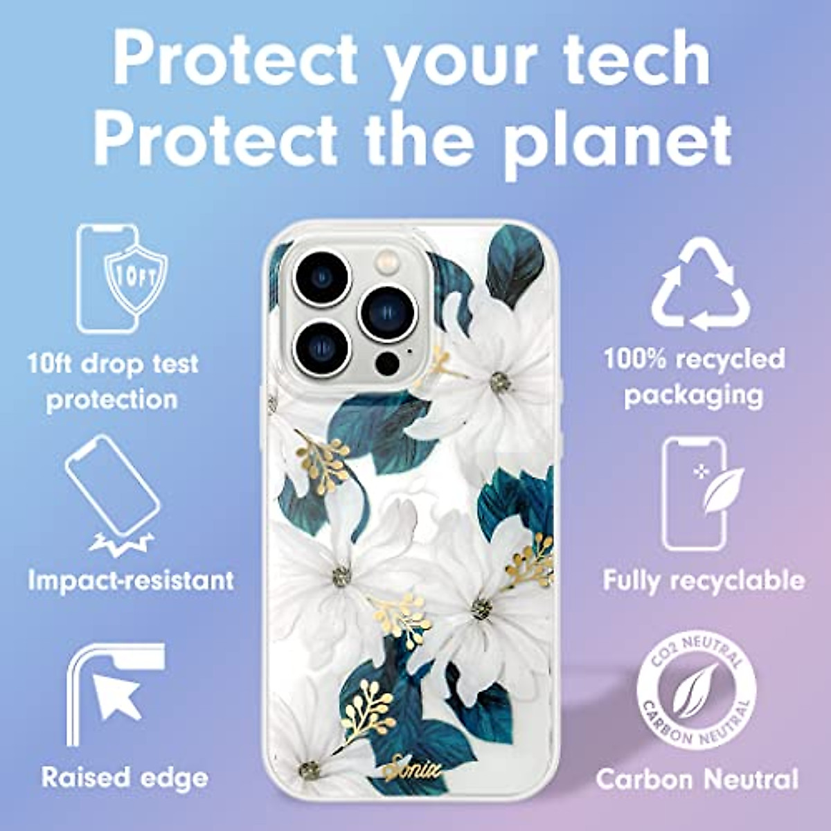 Sonix | Compatible with MagSafe iPhone 13 Pro Case Floral | 10ft Drop Tested | Delilah Flower