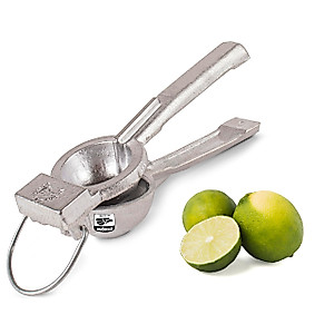Genuine Made in Mexico Lemon Squeezer Premium Cast Aluminum Lemon Lime Squeezer, Heavy Duty, Manual Press Lime Juicer and Citrus Press, Commercial Grade, Exprimidor de Limon (2.4") (Large)