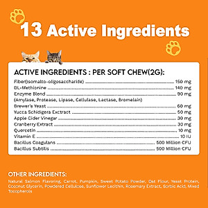 Munchy Chomps Lawn Guard Munch for Cats - Supports Urinary Tract & Gut Health - Prevents Yellow Spots on Grass - with DL-Methionine, Fiber & Probiotics (Bacon)