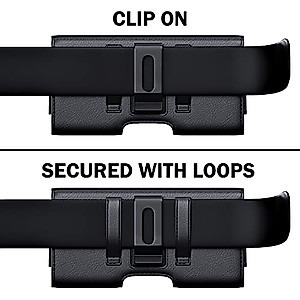 DeBin Phone Holster for Samsung Galaxy S22+, S21+, S21 FE, S20+, S20 FE, S10+, S9+, A53 5G, A52 Premium Cell Phone Belt Holder Case with Belt Clip Pouch (Fits Phone with Otterbox Commuter Case)