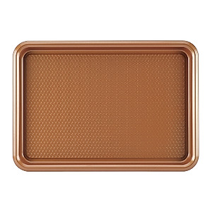 Ayesha Curry Nonstick Bakeware, Nonstick Cookie Sheet / Baking Sheet - 10 Inch x 15 Inch, Copper Brown