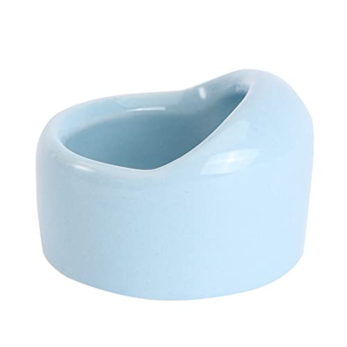 Mipcase Hamster Ceramic Bowl- Small Animal Food Bowl, No Spill Food Water Dish for Hedgehog Gerbil Chinchilla Rat Ferret ( Blue )