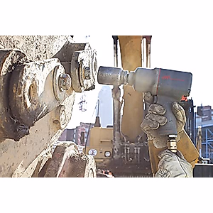 Ingersoll Rand 2145QiMAX 3/4” Drive Air Impact Wrench – Quiet Technology, 1,350 ft-lbs Powerful Reverse Torque Output, 7 Vane Motor, Steel Hammer Case, Gray