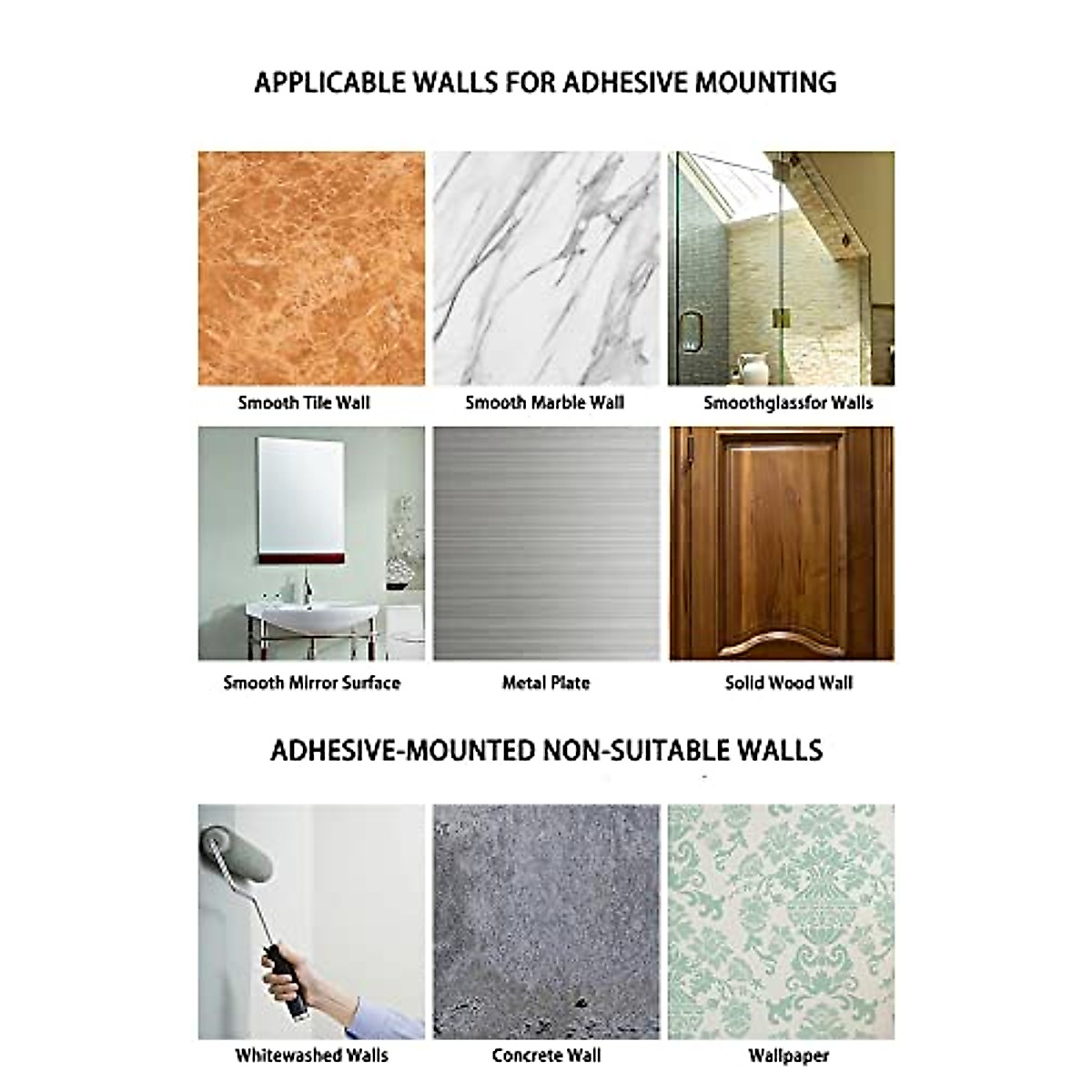 Leacas Bag Hooks, Hat Hooks, Towel Hooks for Bathroom Wall Mounted Towel Hooks Heavy Duty Black Waterproof Wall Hooks Sticky for Hanging Shower Bath Robe Coat Clothes in Bathroom Kitchen (5 pics)