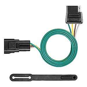 CURT 56325 Vehicle-Side Custom 4-Pin Trailer Wiring Harness, Fits Select Buick Envision, Chevrolet Blazer, GMC Acadia, Cadillac XT5, XT6 , Black