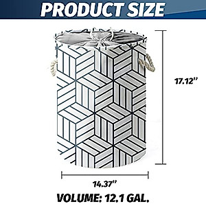 Hampers for Laundry Collapsible Clothes Baskets with Easy Carry Handles and Drawstring Waterproof Storage Organizer Perfect for Kids Boys Girls Toys Room, Bedroom, Nursery, Home, Gift Basket - 38L