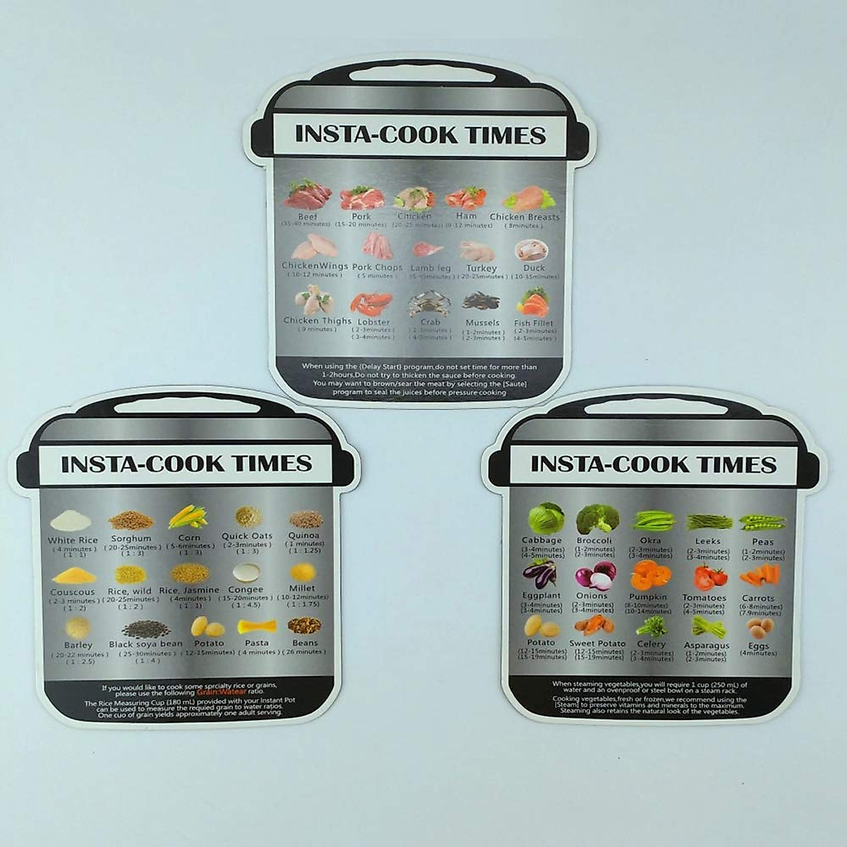 Electric Pressure Cooker Magnetic Memo Sticker Cooking Schedule Common Menu Diverse Common Menu Cooking Times for Electric Pressure Cookers Instant Pot