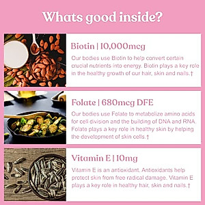 NuStrips Beauty in a Strip™ | Oral Strips with Biotin, Folate and Vitamin E | Maximum Absorption & Fast Results for Hair Skin & Nails | Vegan, 100% Natural | 30 Individually Wrapped Strips