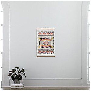 Amazon Brand – Rivet Tribal Multi-Color Art Print with Oak Hanger, 18" x 24"