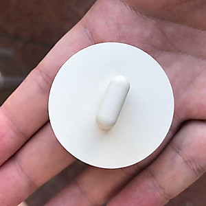 6 Pcs Rubber Sink Stopper White Bathtub Drain Stopper Kitchen Drain Plug with Pull Ring for Laundry Kitchen Washroom Bathroom Bathtub Sink, 6 Sizes