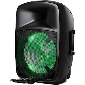Ion Audio Pro Glow 1500 Portable Bluetooth Speaker - Complete High-Power Speaker System with Microphone & Party Light Effects (Renewed)