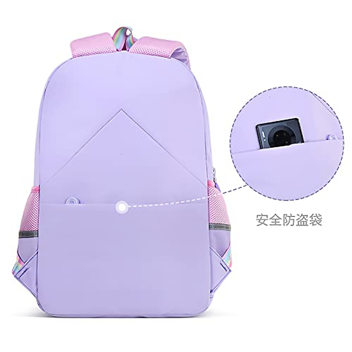 CILREA Backpack for Girls,School Backpack for Girls, Cute Book Bag with Compartments for Teen Girl Kid Students Elementary Middle School, Kids' School Bag, Pink