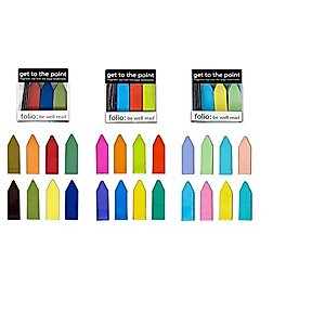 Get to the Point - Magnetic Slip-over-the-page Arrow Bookmarks (NEON,PASTEL, EARTH TONE) - 3 Boxes of 20 Arrow Line Book Marker Pack is Ideal for Men Women Teachers Librarians Teens & Kids!