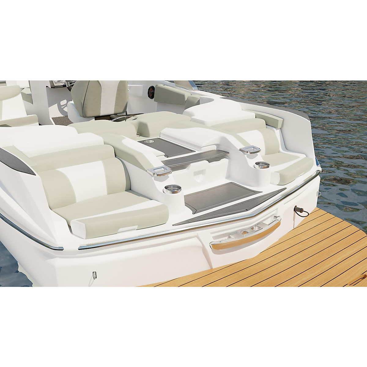 Seamtec Premium Vinyl, Durable, Marine, Upholstery Fabric, White (Yard)