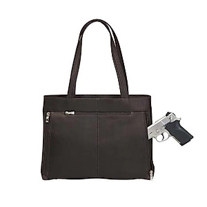 Gun Toten Mamas Gun Purse Cowhide Shoulder Portfolio, Black, One Size