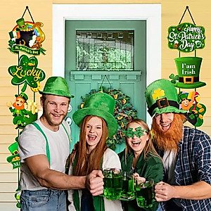 St Patricks Day Door Banner Front Door, St Patricks Day Banner Leprechaun Cutout, St Patricks Day Welcome Sign Banner, St Patricks Day Office Decorations tineit