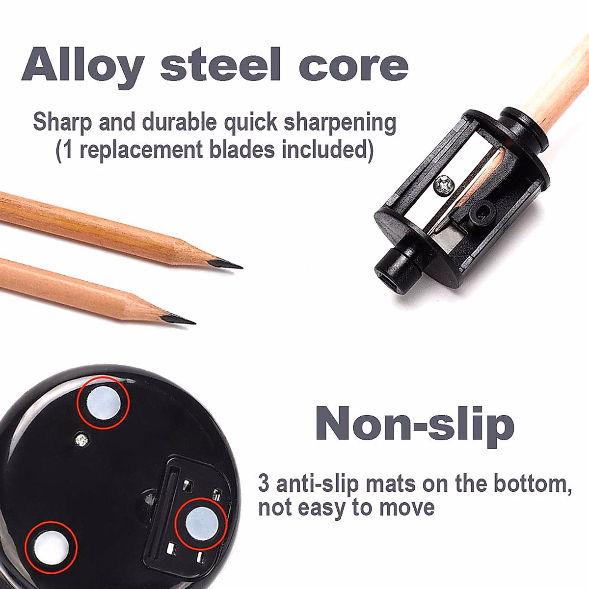 Pencil Sharpeners Electric Pencil Sharpener, Battery Operated Pencil Sharpener for Kids Artists Adults, Automatic Sharpen for 2B/HB/Colored Pencils, Portable Pencil Sharpener for Classroom Office Home