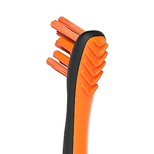 Brushmate Dog Toothbrush for Pet Puppies Dogs and Cats Dual Size Angled Soft Brush Heads, Ergonomic Handle with a Flat Center That enhances Grip Control