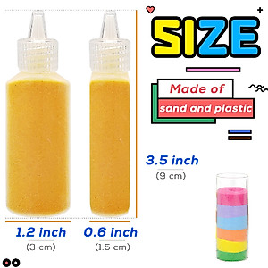 28 PCS Art Sand,DIY Arts and Crafts Kit,Terrarium Sand Play for Wedding Decor,Painting,Children,Decorations,Crafts(1.25oz Bottles)