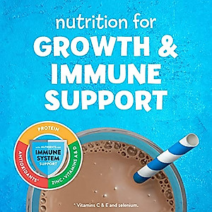 PediaSure Grow & Gain with Immune Support Shake Mix Powder,Kids Shake,23 Vitamins and Minerals,6g Protein,Helps Kids Catch Up On Growth,Non-GMO,Gluten-No,Chocolate,14.1-oz Can,3 Cans—24 Servings