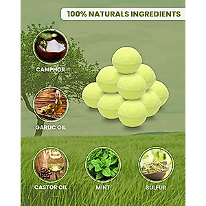 Snake Repellent for Yard Powerful, Snake Away Repellent for Outdoors Pet Safe, 10 Pack Moth Balls Snake Repellent for Copperhead, Waterproof & Sun-Proof All Natural Snake Repellent Safe for Dogs