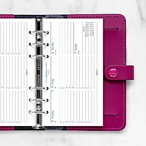 Filofax Personal horizontal week on two pages with appointments 2024 diary