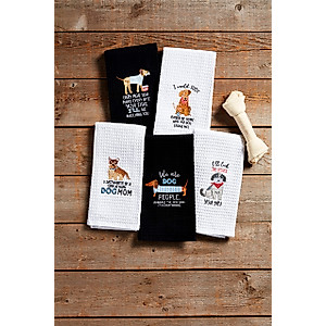 Mud Pie Pet Embroidered Towel, Every Meal, 8" x 12.5"