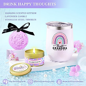 HSOEIXL Gifts for Grandma, Mother‘s Day Basket Gifts for Best Grandma, 16 pcs Birthday Gifts Basket from Granddaughter Grandchildren Grandkids New Nana Gifts Grandmother Gigi Care Package