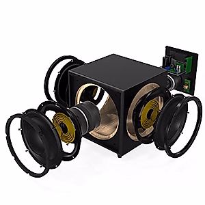 OSD Trevoce 12" Triple Driver Active Subwoofer 800W, Native EQ 15Hz Bass Response, Faux Leather Finish