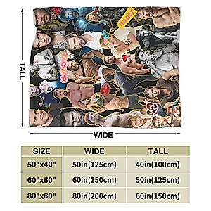 Blanket Chris Hemsworth Soft and Comfortable Warm Fleece Blanket for Sofa,Office Bed car Camp Couch Cozy Plush Throw Blankets Beach Blankets