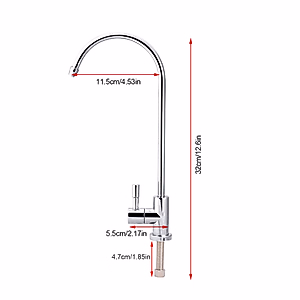 Goose Neck Faucet with 360 Degree Rotation Design Zinc Alloy Kitchen Sink Faucet Tap Fits for All Under Counter Water Filter Systems