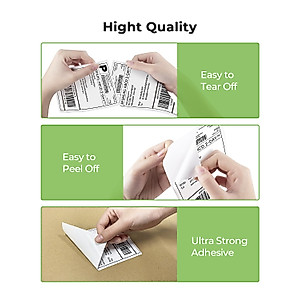 Thermal Direct Shipping Label (Pack of 500 4x6 Fan-Fold Labels), NELKO Thermal Labels for Thermal Printer, Commercial Grade