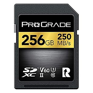 Prograde Digital SD UHS-II 256GB Card V60 –Up to 130MB/s Write Speed and 250 MB/s Read Speed | for Professional Vloggers, Filmmakers, Photographers & Content Curators