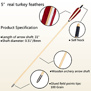 Huntingdoor Traditional Recurve Bow and Arrow Set for Adults Handmade Longbow Mongolian Horsebow Hunting Bow Set with Archery Accessories for Shooting Target Practice